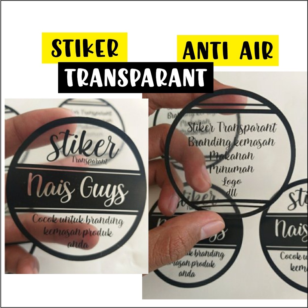 Jual Terlaris Cetak Stiker Vinyl Transparan Label Sticker Bening Anti ...