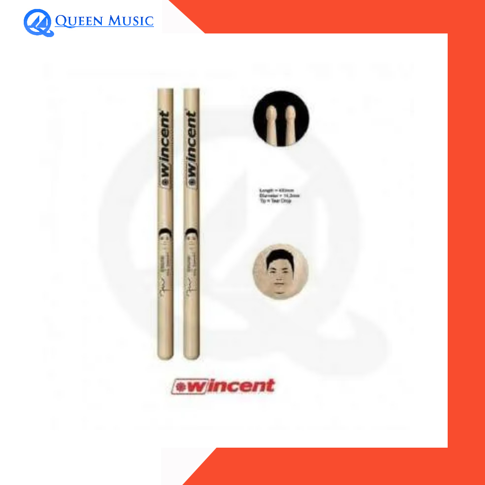 Jual Wincent Drum Stick W-YES Echa Soemantri Signature Wood TIp ...