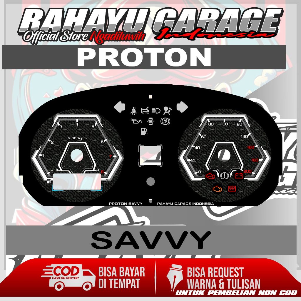 Jual PAPAN SPEEDOMETER CUSTOM PROTON SAVVY | Shopee Indonesia