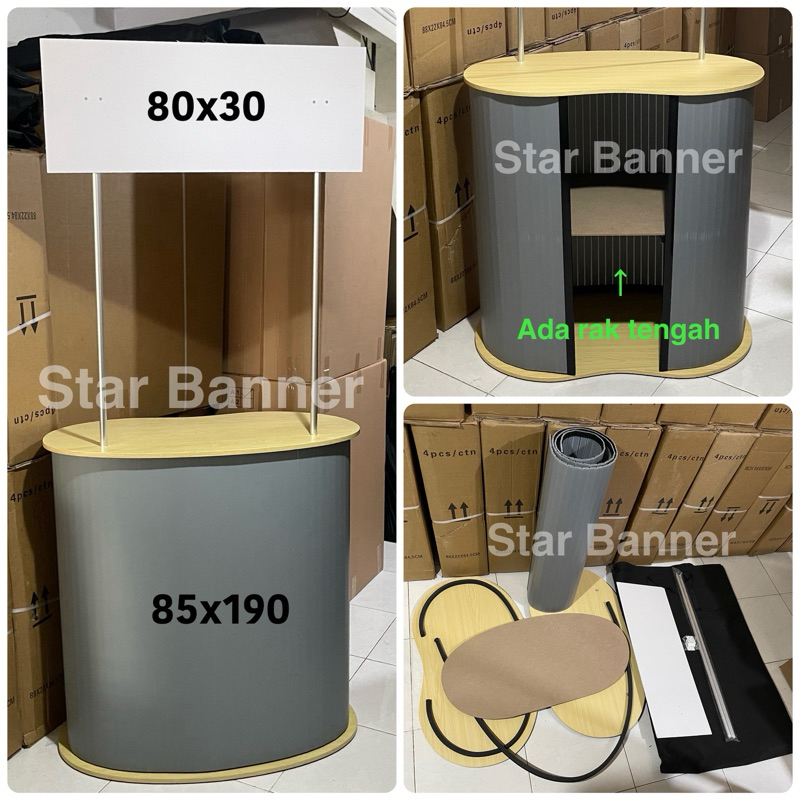 Jual Polycounter Curve Oval (with header) | Pop Up Table | Pop Up ...
