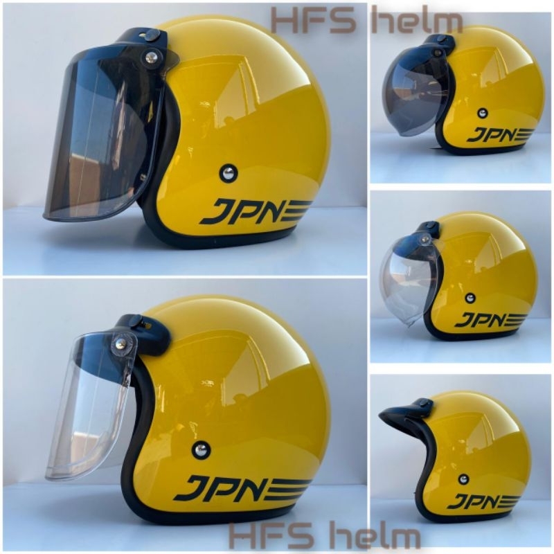 Jual Helm JPN Kuning Glossy | Shopee Indonesia