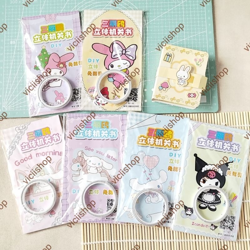 Jual Mainan DIY Quiet Book Sanrio Membuat Buku Mini/Mainan Aktifitas ...
