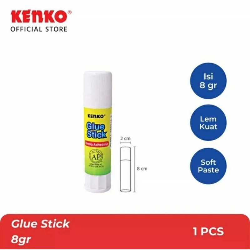 Jual Lem Kertas Glue Stick Kenko GS01 kecil 8gr (1 Pcs) | Shopee Indonesia