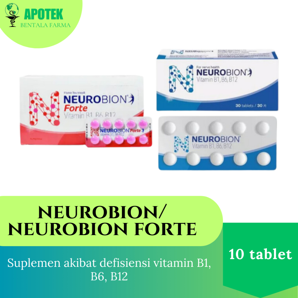 Jual Neurobion Biru/Neurobion Forte isi 10 Tablet Suplemen Vitamin ...