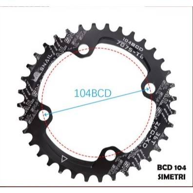 Jual Snail Single Chainring BCD 104 Simetri Crank Alivio Prowheel IXF | Shopee Indonesia