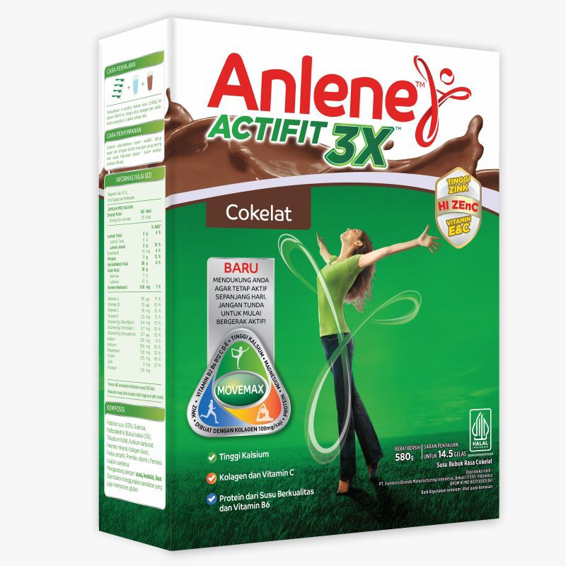 Jual Anlene Actifit 3x coklat 580g | Shopee Indonesia