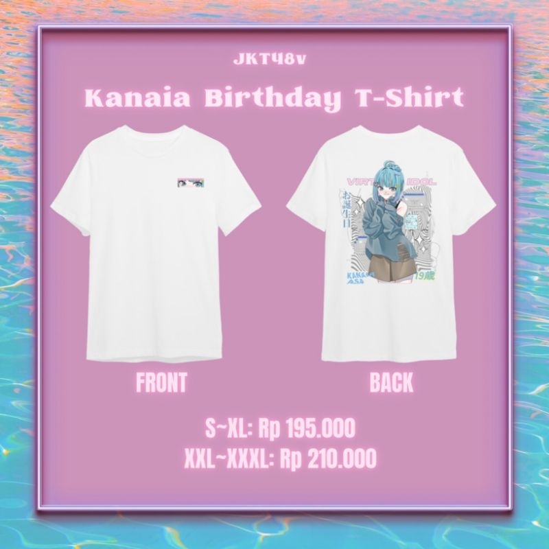 Jual Kaos JKT48V Birthday T-Shirt Kanaia Asa 2024 - Putih | Shopee ...