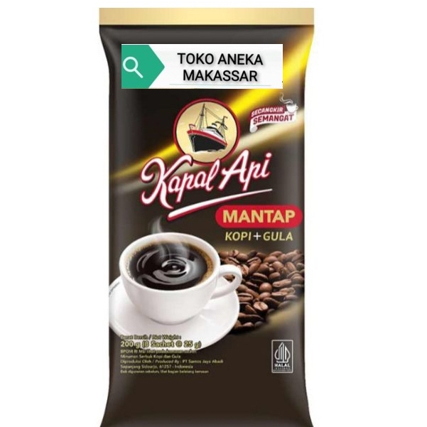 Jual KAPAL API MANTAP KOPI GULA 8PCS X 25GR | Shopee Indonesia