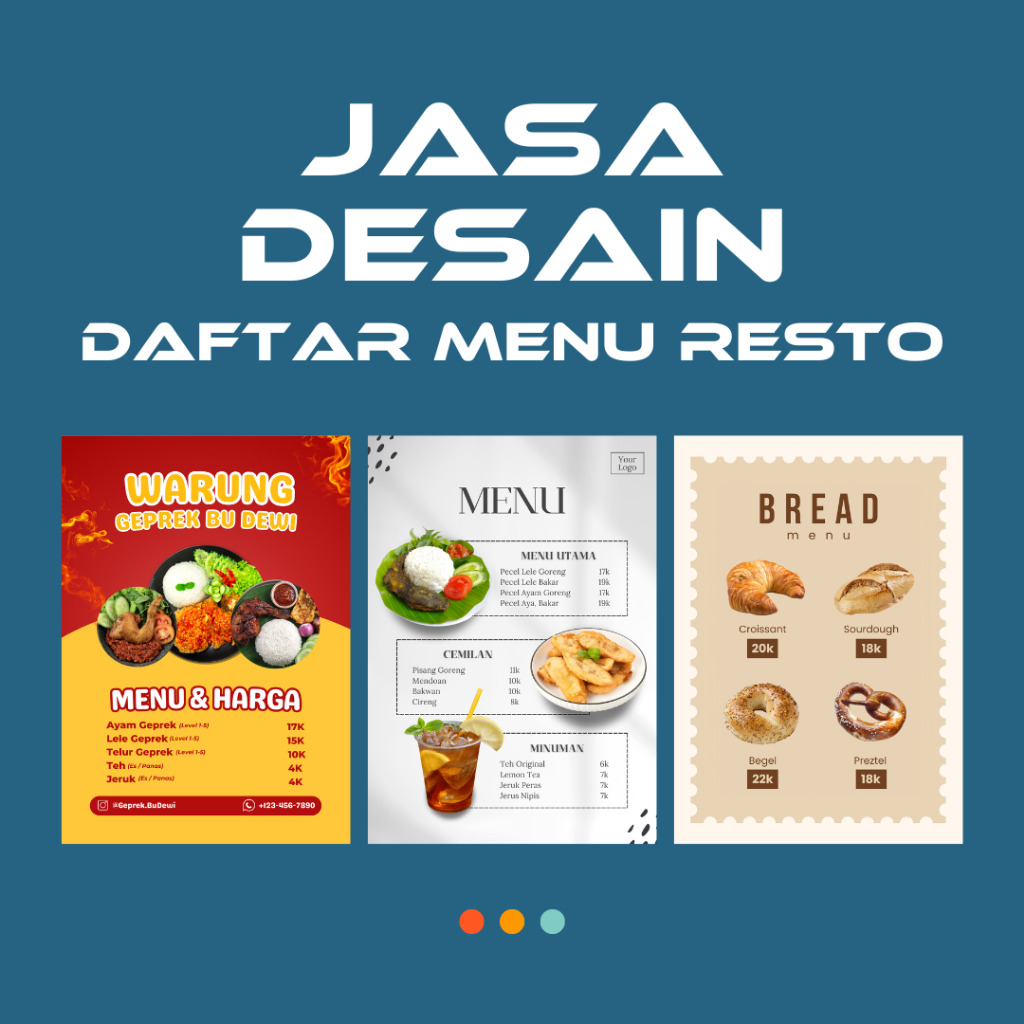 Jual JASA DESAIN DAFTAR MENU RESTORAN, CAFE, RUMAH MAKAN | Shopee Indonesia