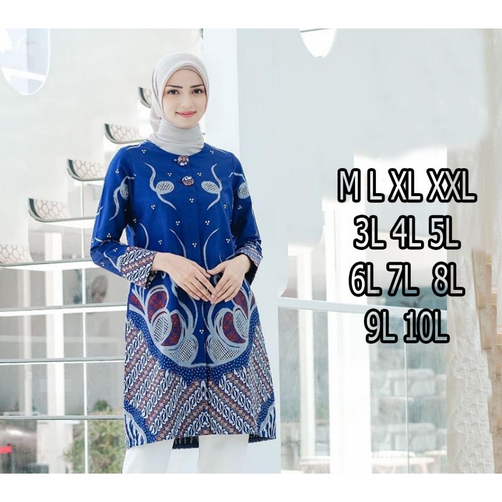 Jual Baju Couple Tunik Batik Tunik Batik Dan Kemeja Batik Jumbo | M-10XL SUPER JUMBO | atasan ...