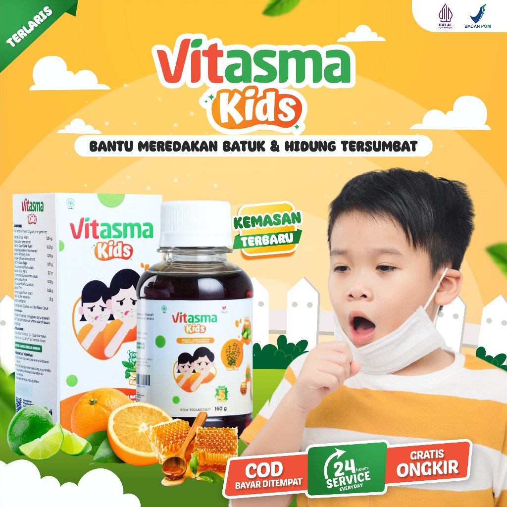 Jual Vitasma Kids - Madu Herbal Meredakan Batuk Anak Hidung Tersumbat ...
