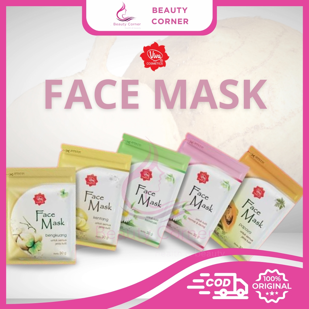 Jual VIVA Face Mask 30gr ( BENGKUANG PEPAYA KENTANG OILY SKIN NORMAL ...