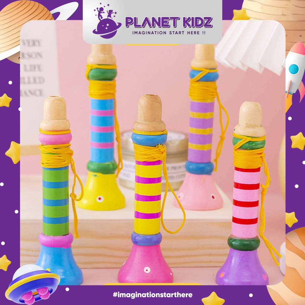 Jual PLANETKIDZ FK225 Mainan Musik Anak Terompet Suling Seruling Kayu ...