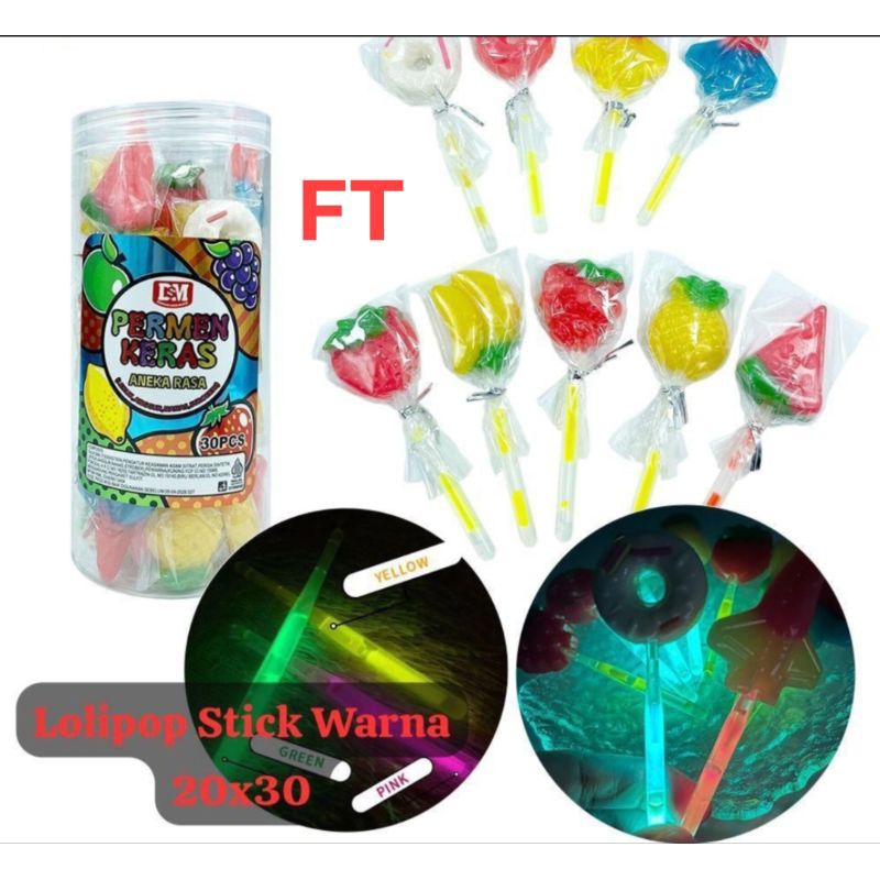 Jual permen lolipop stick warna 30 pcs/toples | Shopee Indonesia