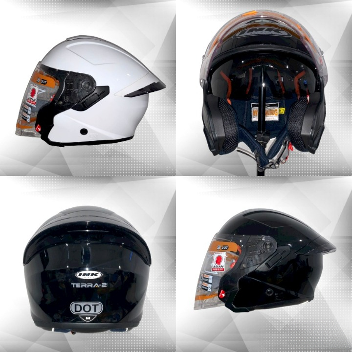 Jual HELM INK TERRA 2 DOUBLE VISOR/ HELM HALF FACE INK ORIGINAL ...
