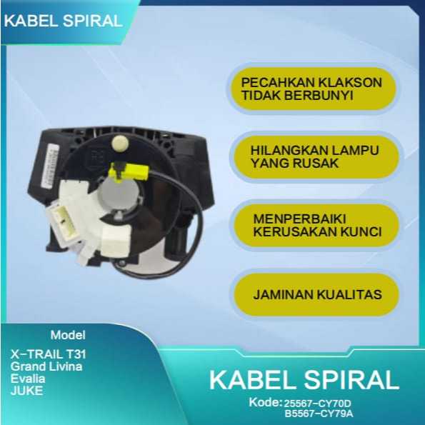 Jual Kabel Spiral Klakson NISSAN BOX Livina Evalia Juke B5567-cy79A ...