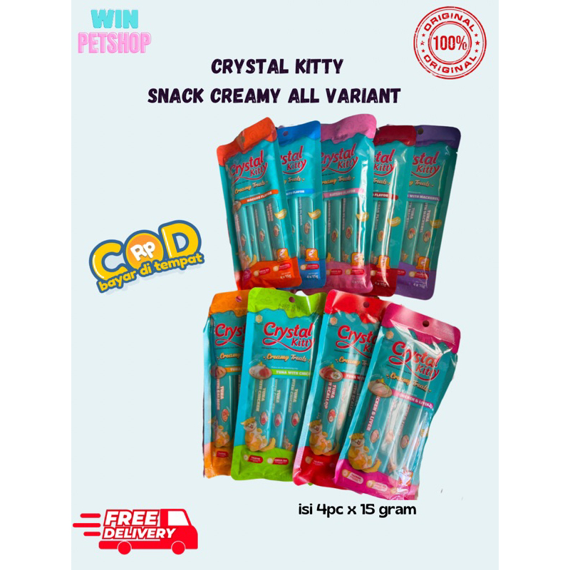 Jual CRYSTAL CREAMY TREAT / SNACK KUCING BENTUK STICK CREAMY | Shopee ...