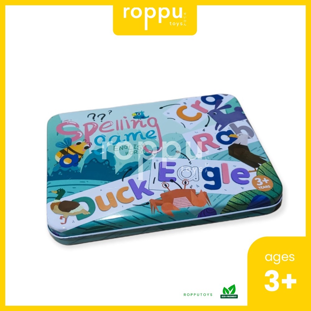 Jual Roppu Spelling Game Tin Box/ Mainan Mengeja Huruf dan Kata Anak ...