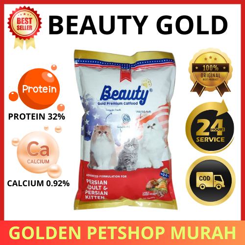 Jual GOLDEN PM MAKANAN KUCING BEUATY GOLD 1KG CAT DRY FOOD 1KG BEAUTY ...