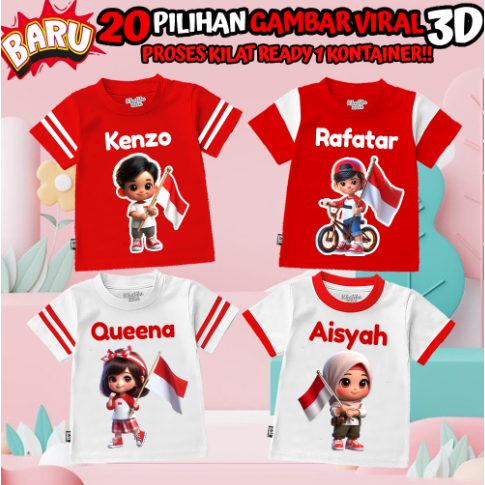 Jual Top Kaos Anak 17an Agustusan Tema Kemerdekaan Newmodel Ringertee ...