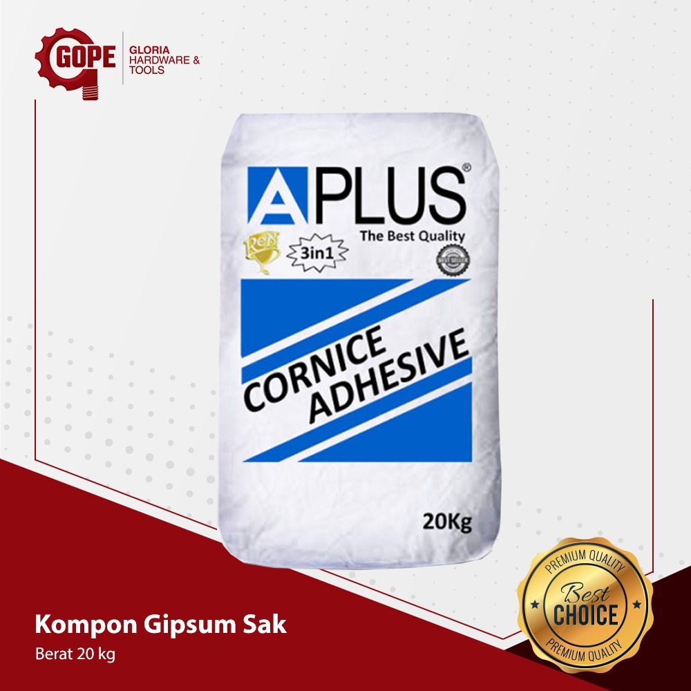 Jual Kompon Gipsum Aplus Compound Gypsum A plus Cornice Adhesive ...