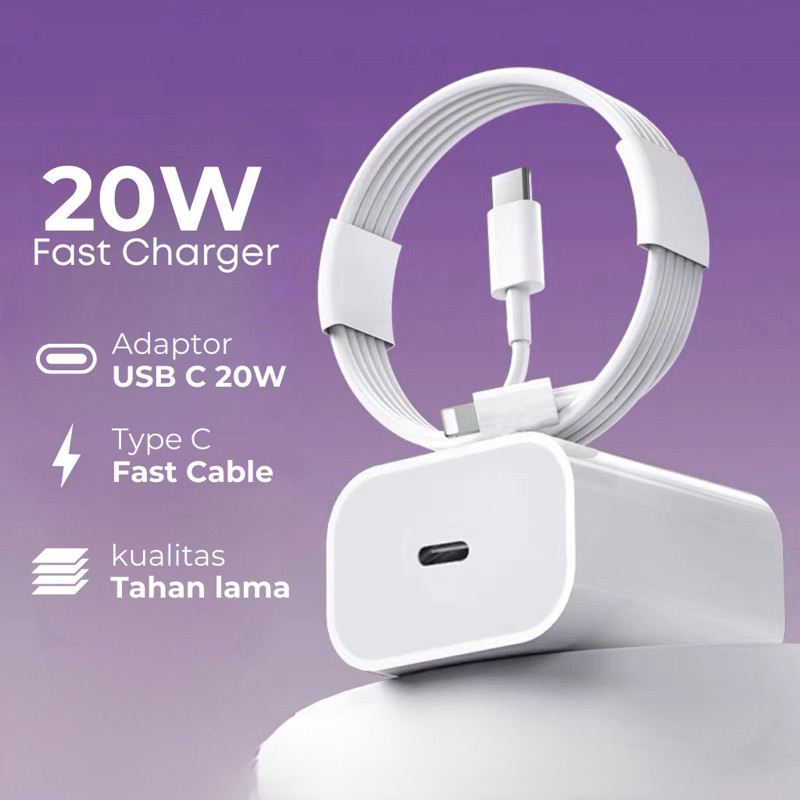 Jual CHARGER IPH 13 14 15 PRO MAX CABLE FOR TYPE LIGHTNING Charger 20W ...