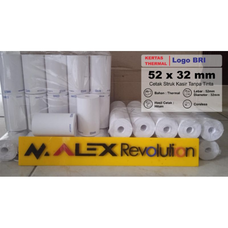 Jual kertas logo BRI 57x32 100roll | Shopee Indonesia