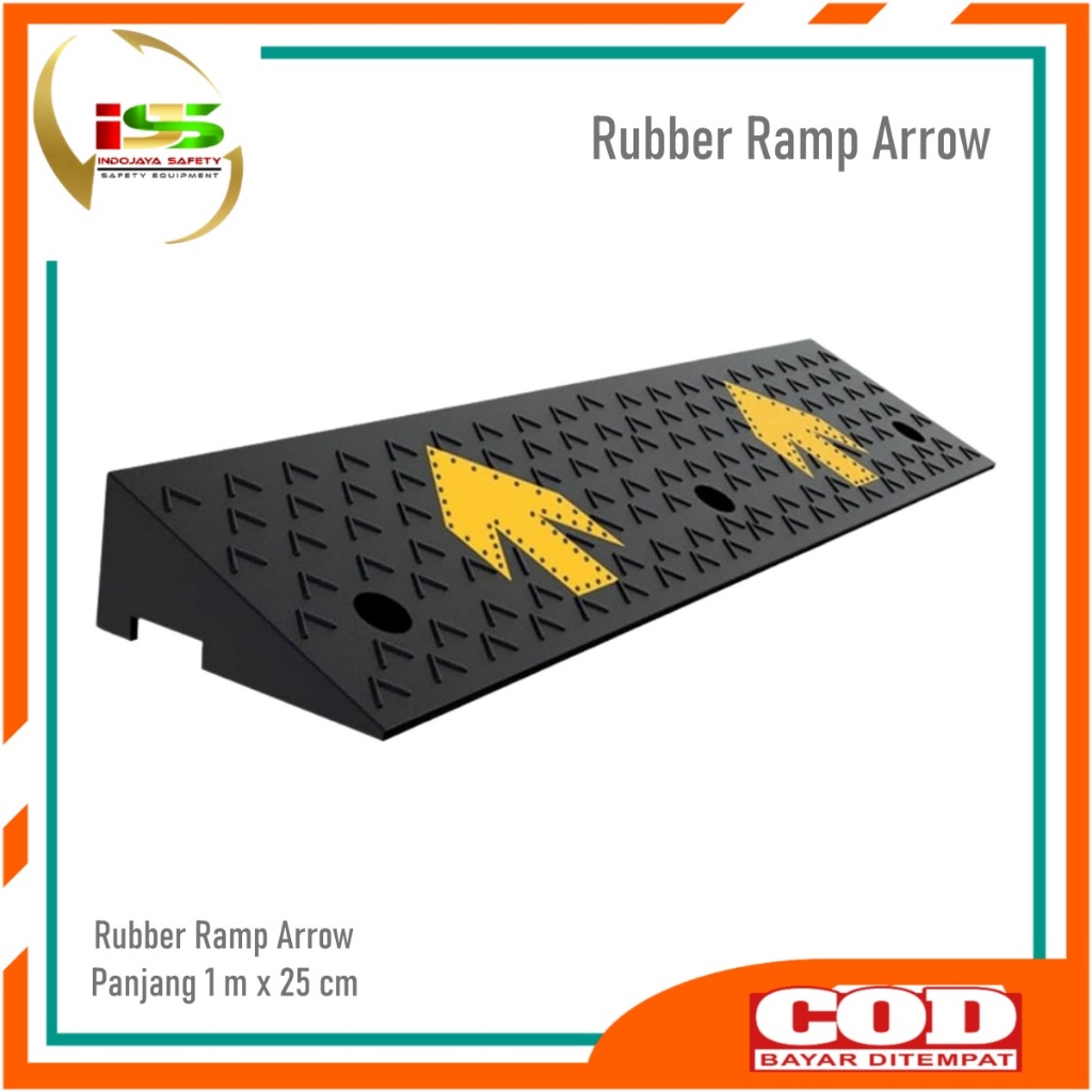 Jual Rubber Ramp Arrow Tanjakan Karet Panjang 1 Meter Tinggi 7cm / 15 ...