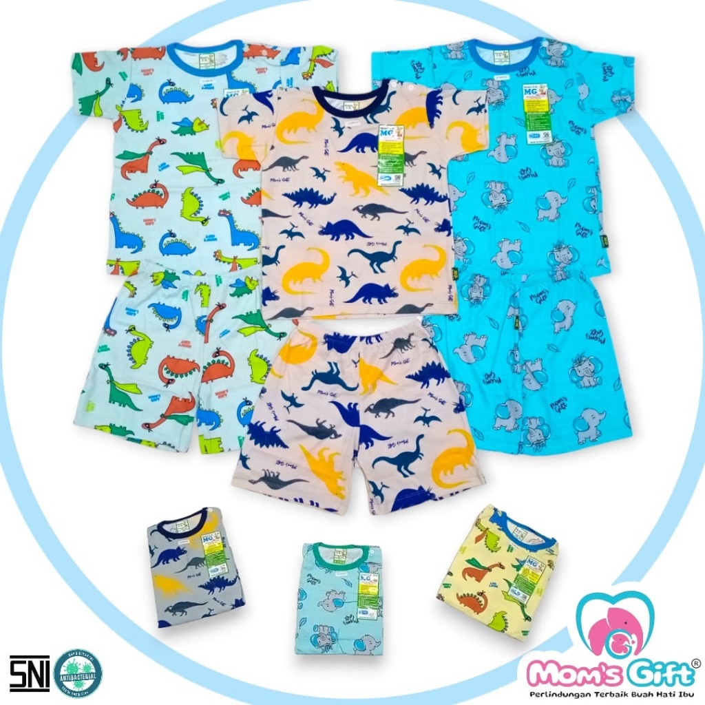 Jual Setelan Baju Bayi Pendek Kancing Pundak / Baju Santai Anak ...