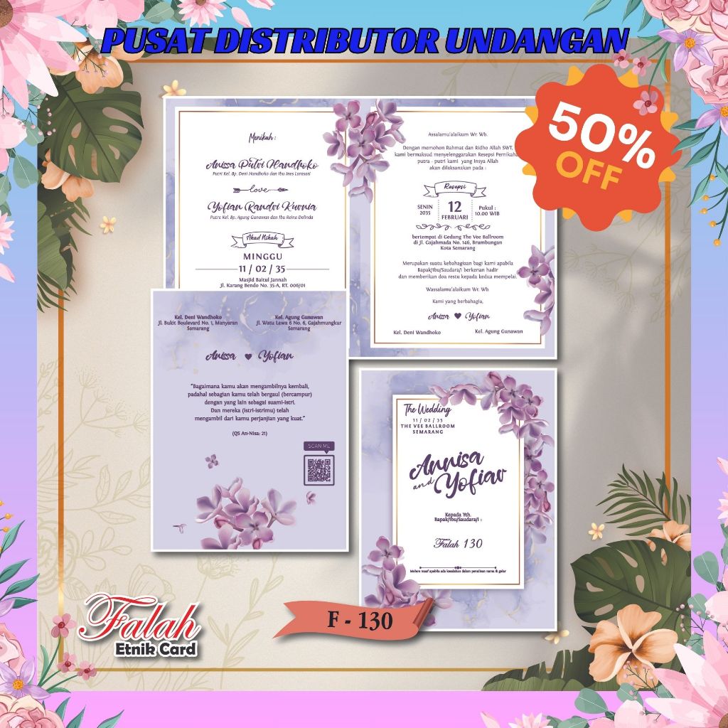 Jual Blangko Undangan Falah 130 | Blangko Undangan Murah | Blangko ...