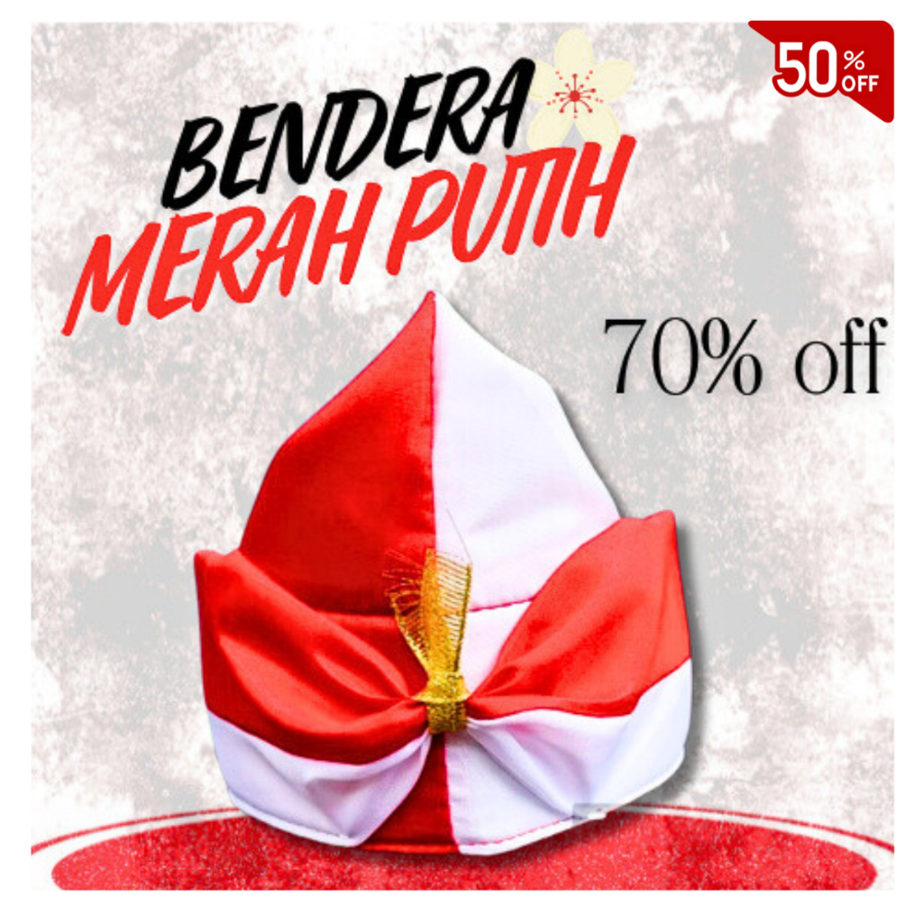 Jual Ikat Kepala MERAH PUTIH | Udeng MERAH PUTIH | Bando Merah Putih ...