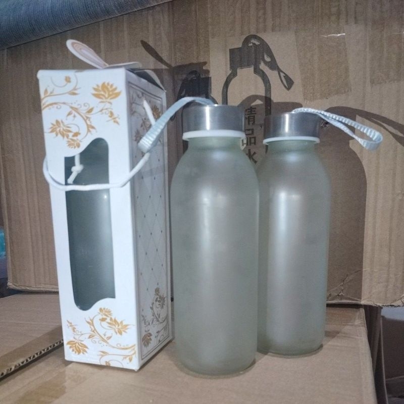 Jual BOTOL KACA DOFF KEMAS BOX SOUVENIR POLOSAN / TANPA CUSTOM NAMA ...