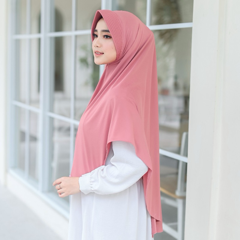 Jual hijab instan bergo pet daily Size XL hijab oval bergo oval menutup dada jersey premium ...