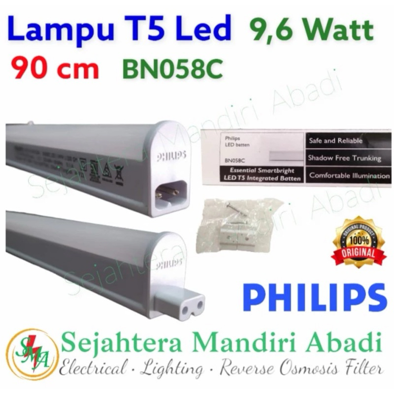 Jual Lampu T5 LED Philips 9,6Watt BN058C 90cm Varian 3000K 4000K 6500K | Shopee Indonesia