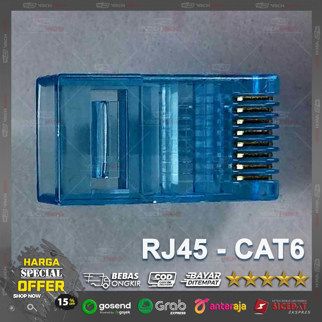 Jual CAT6 Standar SNI !! - Konektor RJ45 | Shopee Indonesia