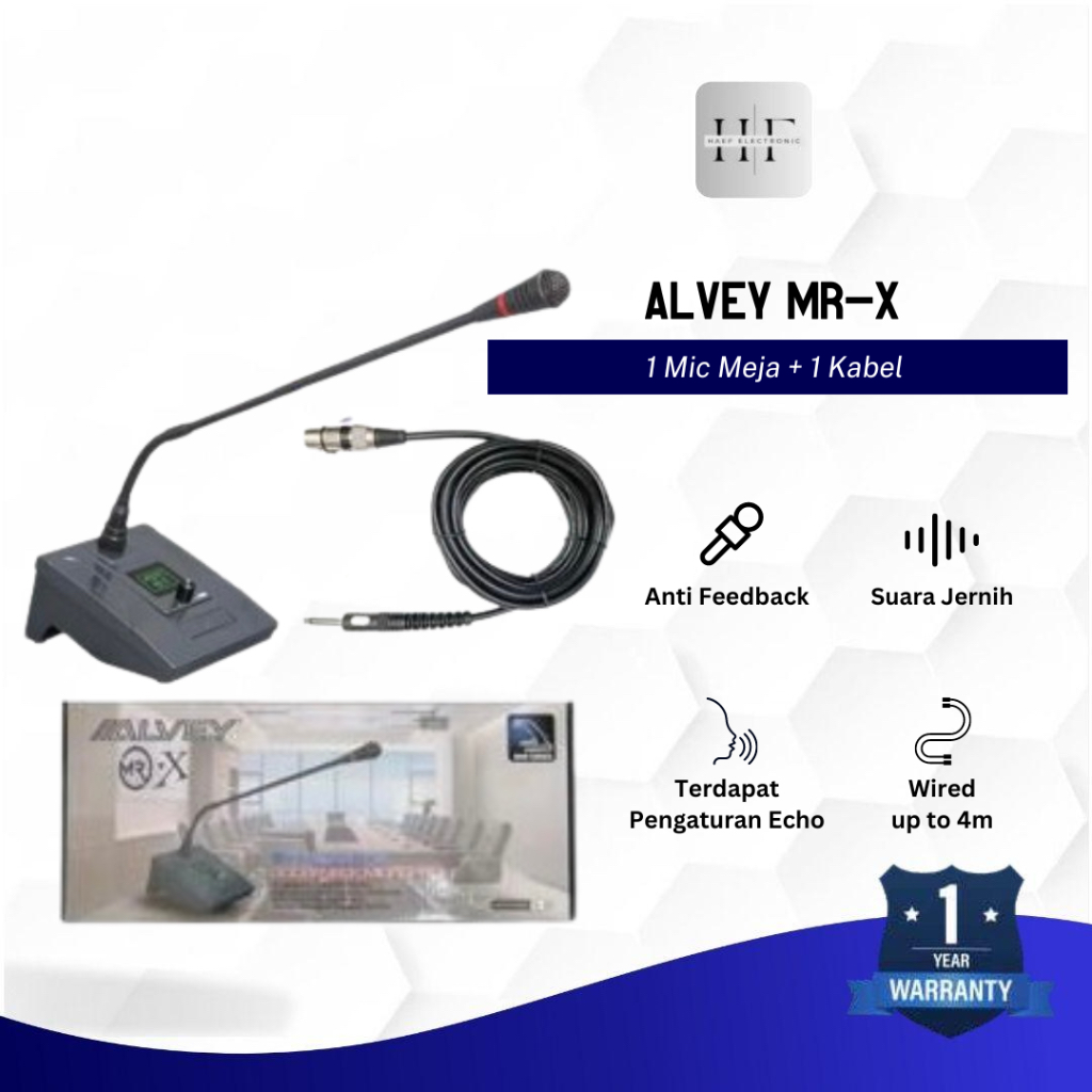 Jual Microphone Meja Kabel ALVEY MR -X Mik Rapat Mik Ceramah Mik Meja ...