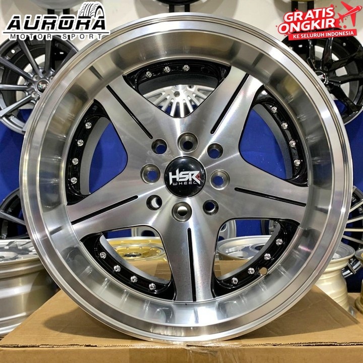 Jual Velg celong ring 15 mobil sigra corolla soluna HSR Anambas R15 lebar 7/8,5 black polish ...