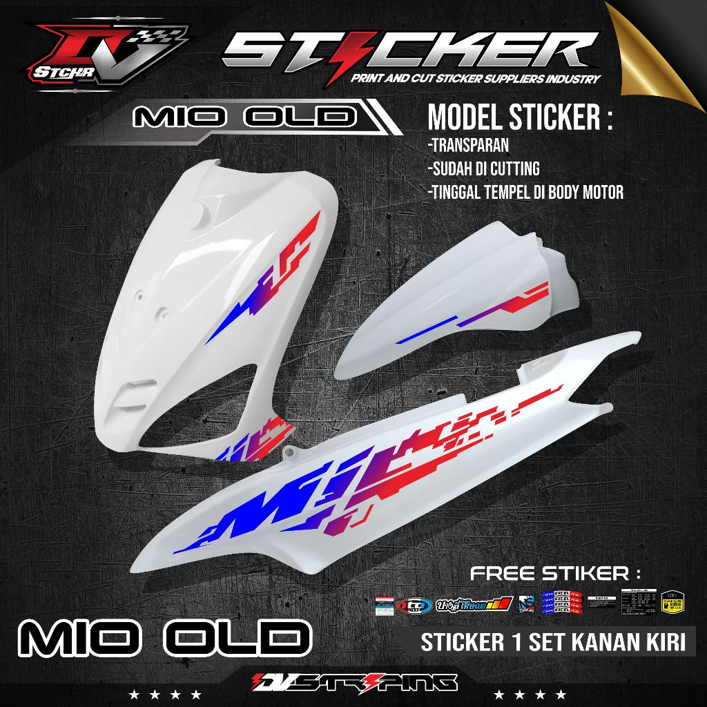 Jual Stiker Striping Mio Old Yamaha Smile Transparan Urban Simple ...