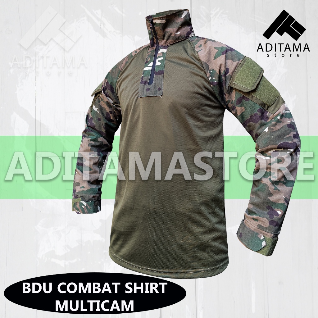 Jual Baju Kaos Loreng Pria Lengan Panjang BDU Combat Tactical Multicam | Shopee Indonesia