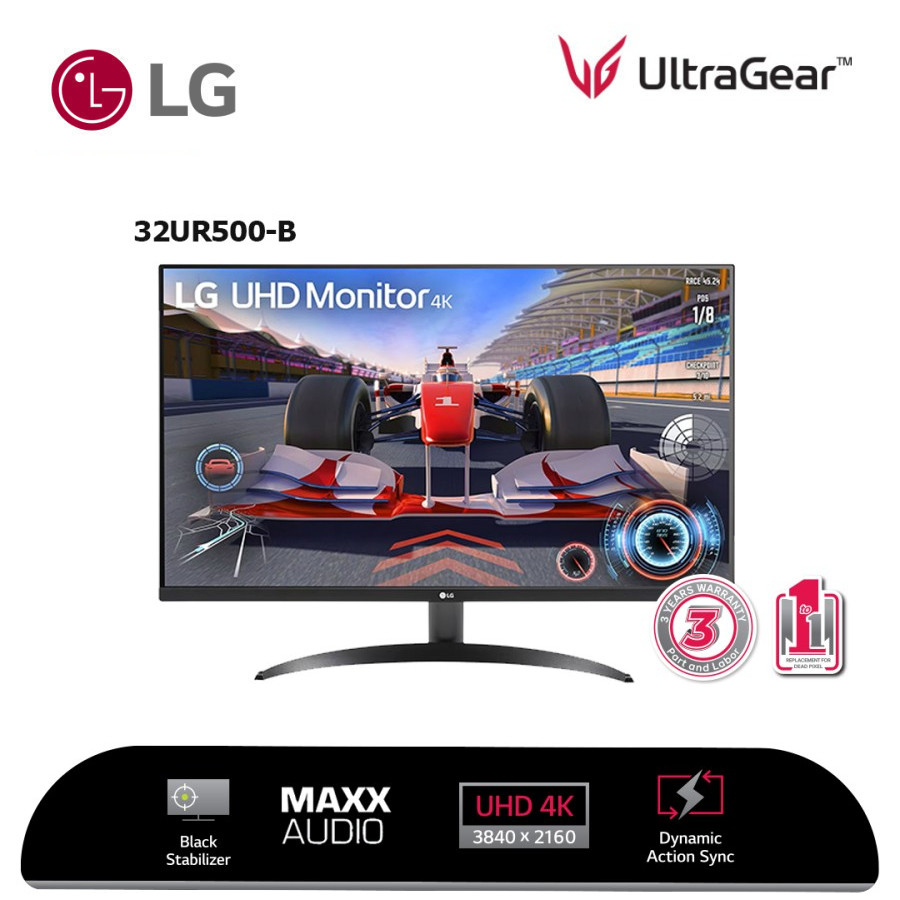 Jual Monitor LED LG 32UR500 32inch 4K 60hz UHD 2160p HDR10 Maxx Audio ...