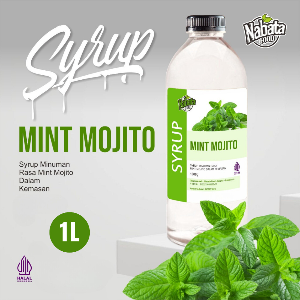 Jual Sirup Mint Mojito 1 Liter Nabata Drink - Mint Mojito Syrup 1000ml ...