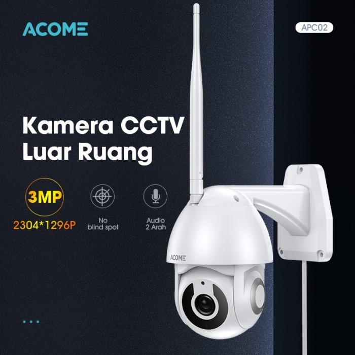 Jual ACOME APC02 Smart CCTV Camera Audio FULL HD 1296P No Blind Spot 2 ...