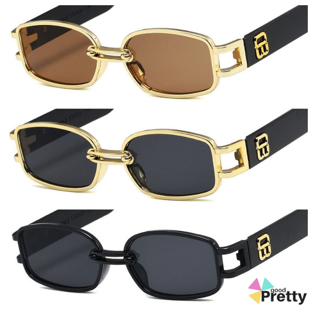 Jual 【TERSEDIA & COD】Kacamata Hitam Wanita Anti UV Gaya Korea Ulzzang Kacamata Vintage Retro ...