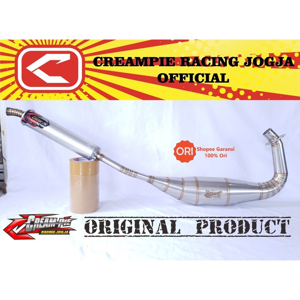 Jual Knalpot CREAMPIE Ninja 2T 150 R RR SS Tipe NS2 Stainless ASLI Jogja | Shopee Indonesia