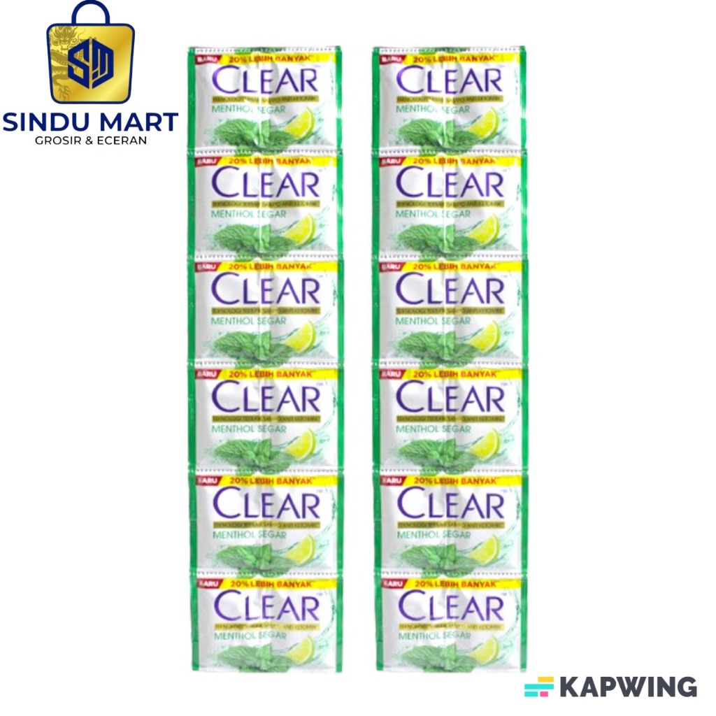 Jual Clear Sachet Menthol Segar Satu lusin | Shopee Indonesia