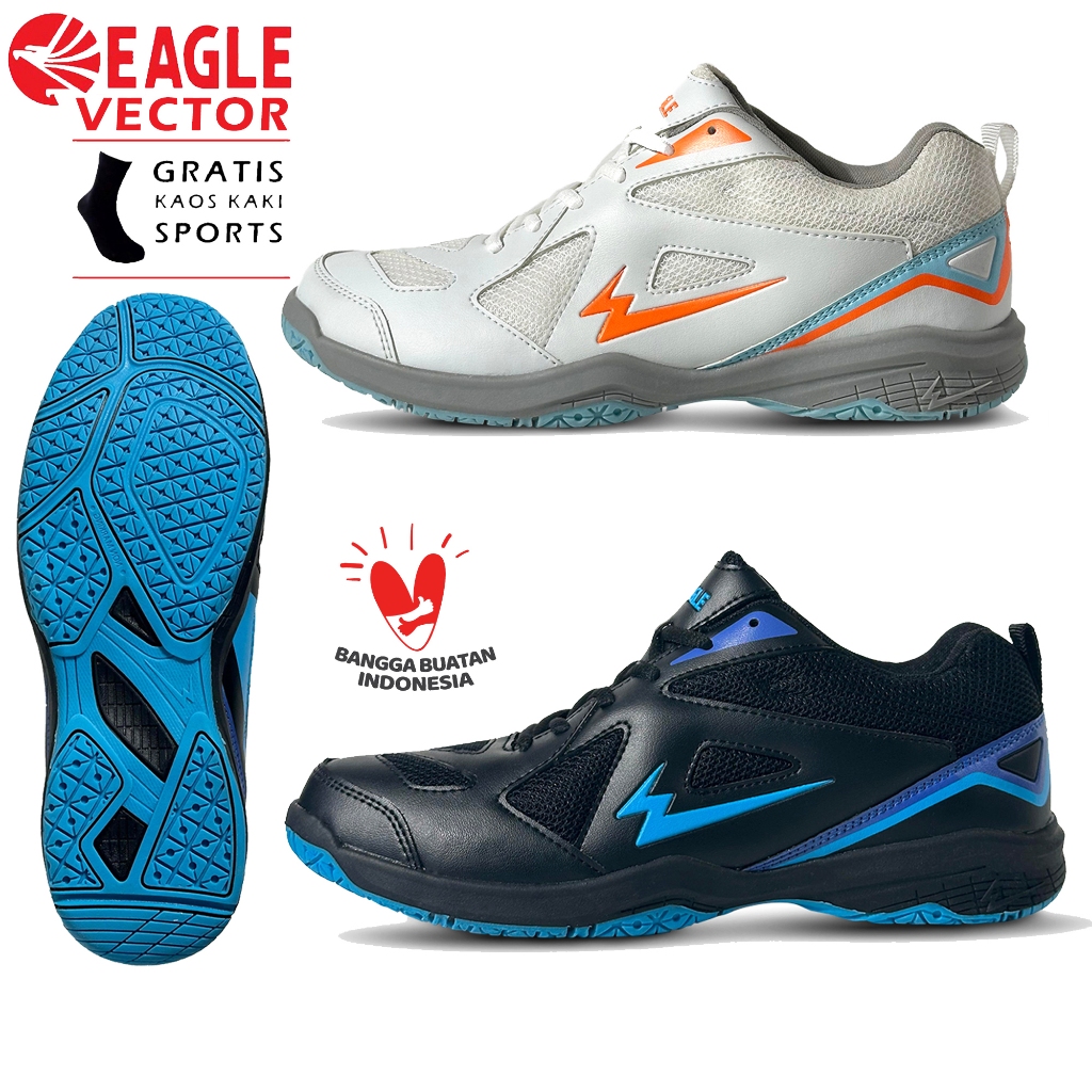Jual Sepatu Badminton Eagle Vector Original Free Kaos kaki - Eagle ...