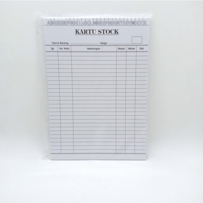 Jual Kartu Stok Besar Vertikal ( Berdiri ) ( 1 Pak Isi 100 Lbr ...