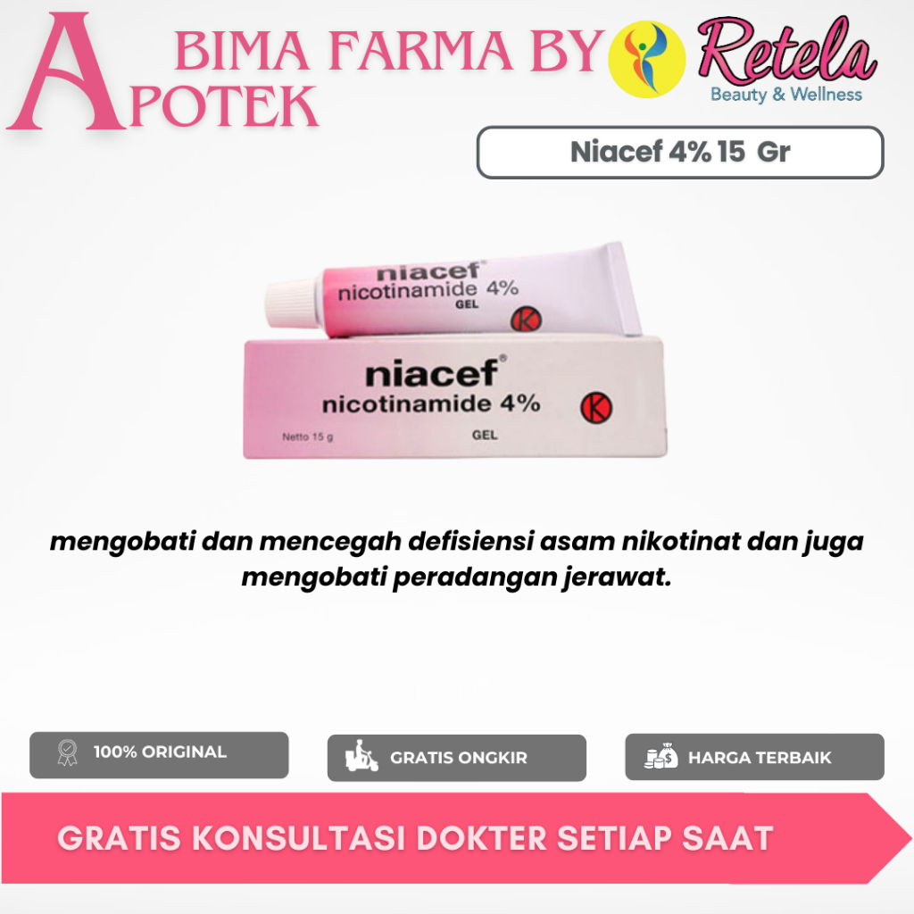 Jual Niacef 4% Tube Gel @ 15 Gram | Shopee Indonesia