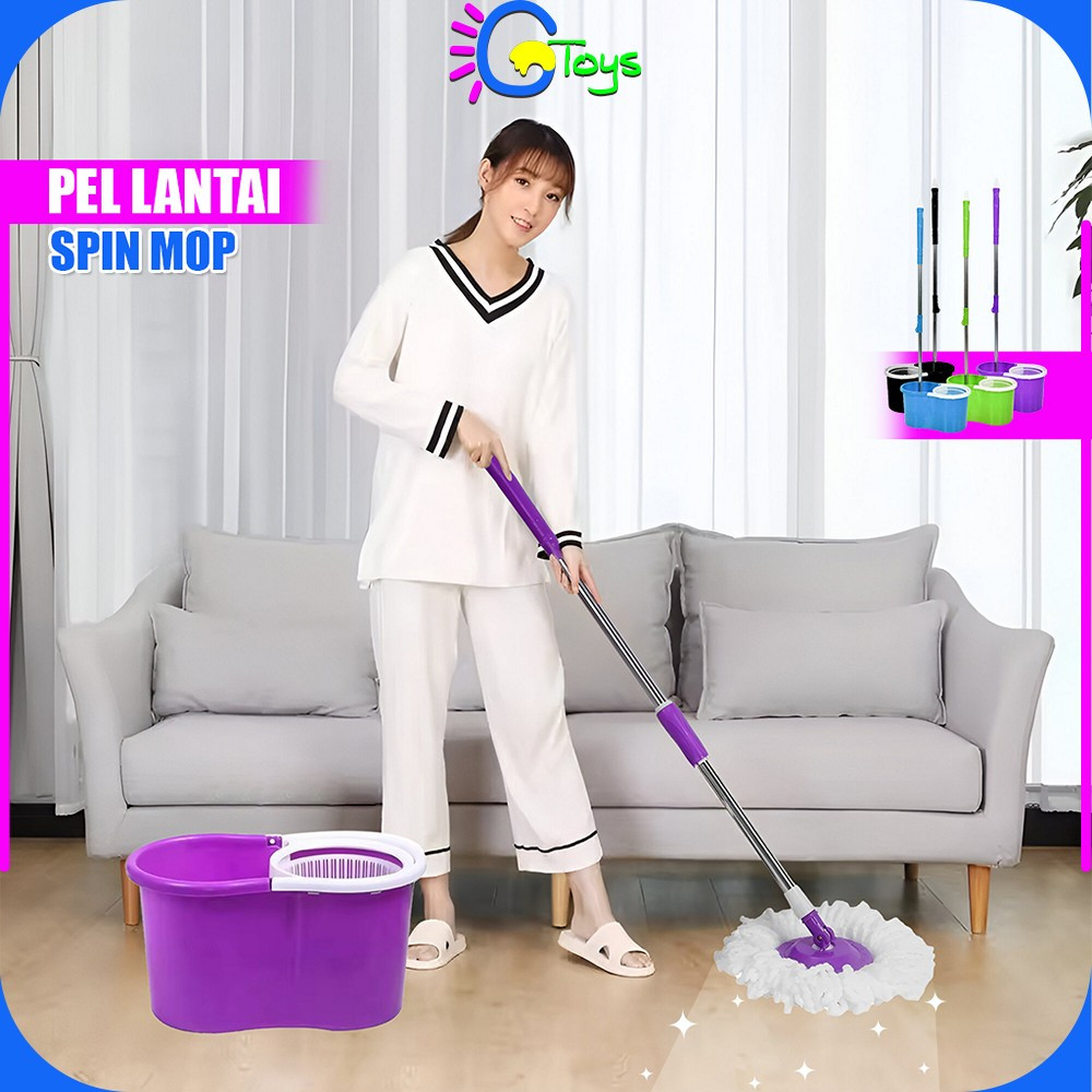 Jual CR-C526 Alat Pel Lantai Dengan Ember Serbaguna / Pel Lantai Ultra Putar Praktis / Kain Pel ...