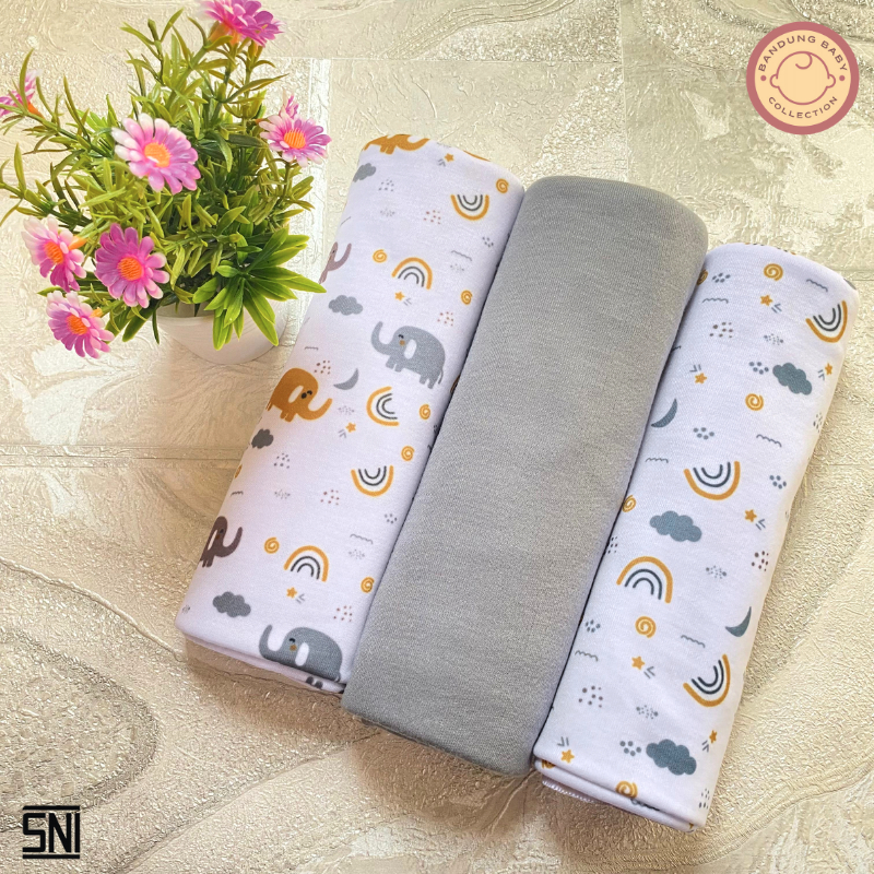 Jual Bedong Baby Ukuran 115cm x 90cm Seri Abu New Gajah Pelangi New ...